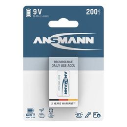 6x1 Ansmann maxE NiMH Akku 9V-Block 200 mAh 5035342