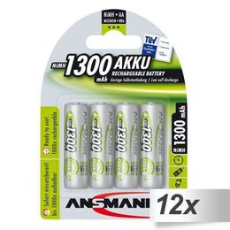 12x4 Ansmann maxE NiMH Akku Mignon AA 1300 mAh