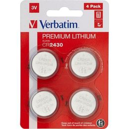 1x4 Verbatim CR 2430 Lithium Batterie 49534