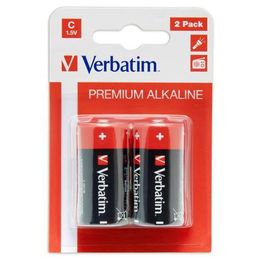 1x2 Verbatim Alkaline Batterie Baby C LR 14 49922