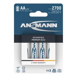 1x4 Ansmann Akku 2700 Mignon AA 2500 mAh