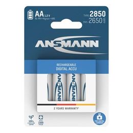 1x4 Ansmann NiMH Akku 2850 Mignon AA 2650 mAh DIGITAL