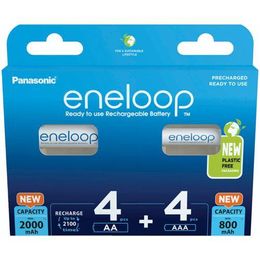 2x4 Panasonic Eneloop Kombipack 4xAA + 4xAAA Akkus BK-KJMCDE44E