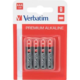 1x4 Verbatim Alkaline Batterie Micro AAA LR 03 49920