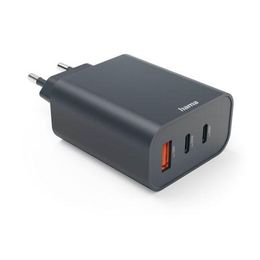 Hama Schnellladeger&auml;t PD 65W 2xUSB-C/1xUSB-A, anthrazit 86445