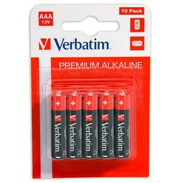 1x10 Verbatim Alkaline Batterie Micro AAA LR 03 49874