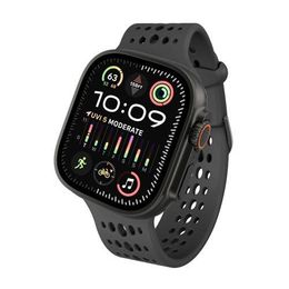 Decoded Silicone Ares O Strap for Apple Watch 44/46/49mm Black