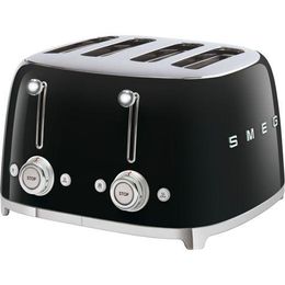 Smeg TSF03BLEU 4-Schlitz-Toaster Schwarz
