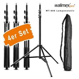 WALIMEX pro WT-806 Lampenstativ 256cm 4er Set