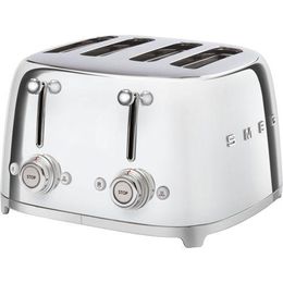 Smeg TSF03SSEU 4-Schlitz-Toaster Chrom