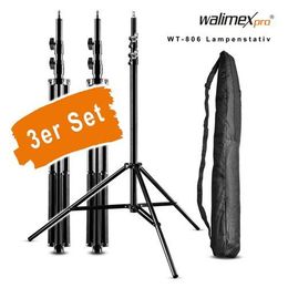 WALIMEX pro WT-806 Lampenstativ 256cm 3er Set