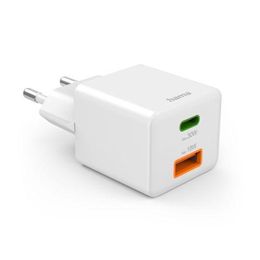 Hama Mini-Schnellladegr&auml;t PD 30W 1xUSB-C/1xUSB-A wei&szlig; 201992