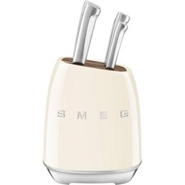 Smeg KBSF02CR Messerblock-Set Creme
