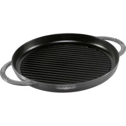 Staub Grillpfanne induktion rund 30cm Graphit-grau