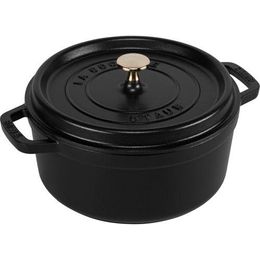 Staub La Cocotte 20cm rund, schwarz, Gusseisen