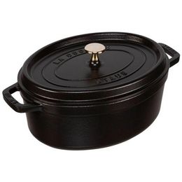 Staub La Cocotte 29cm oval, schwarz, Gusseisen