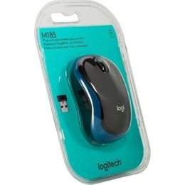 Logitech M 185 Cordless Notebook Mouse USB schwarz / blau