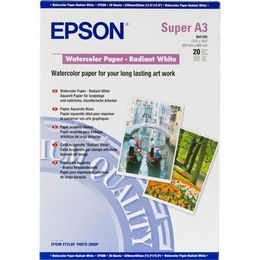 Epson Watercolor Paper white A 3+, 20 Blatt, 190 g S 041352