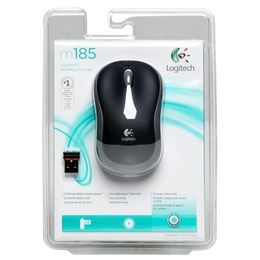 Logitech M 185 Cordless Notebook Mouse USB schwarz / grau