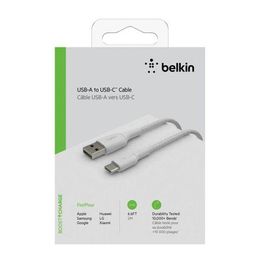 Belkin USB-C/USB-A Kabel 2m ummantelt, wei&szlig; CAB002bt2MWH