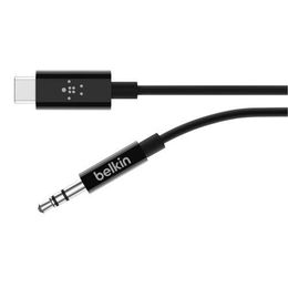 Belkin RockStar 3,5mm Aud./USB-C Kabel 0,9m schw. F7U079bt03-BLK