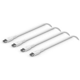 1x2 Belkin geflocht. PVC Kab.2m USB-C/USB-C wei&szlig; CAB004bt2MWH2PK