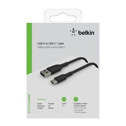 Belkin USB-C/USB-A Kabel 2m ummantelt, schwarz CAB002bt2MBK