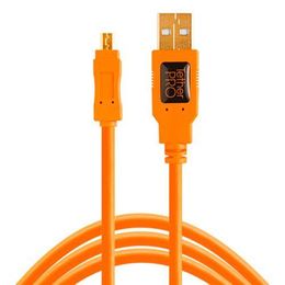 TETHER TOOLS TetherPro USB 2.0 A to Mini-B 8 pin 15 ORG