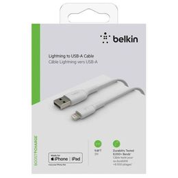 Belkin Lightning Lade/Sync Kabel 3m, PVC, wei&szlig;, mfi zertifiziert