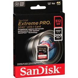 Sandisk Extreme Pro SDXC 512GB UHS-I C10 U3 V30