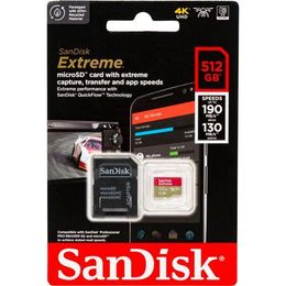 Sandisk microSDXC 512GB Extreme A2 C10 V30 UHS-I U3