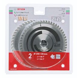 Bosch 1x Optiline Wood + 1x Multi Material S&auml;geblatt-Set