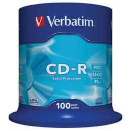 1x100 Verbatim Data Life CD-R 80 700MB, 52x Speed, Spindel