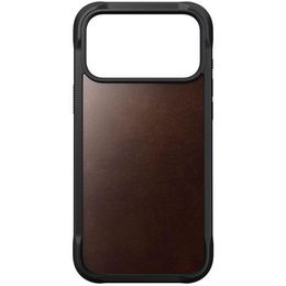 Nomad Rugged Leather Case iPhone 17 Pro Max Rustic Brown Horween