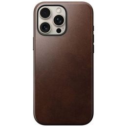 Nomad Modern Leather Case iPhone 16 Pro Max Rustic Brown Horween