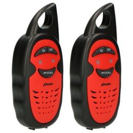 Alecto Walkie Talkie 2er Set f&uuml;r Kinder, 3 km Reichw., Schwarz/Ro