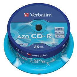 1x25 Verbatim Data Life Plus CD-R 80, 52x Speed, Spindel