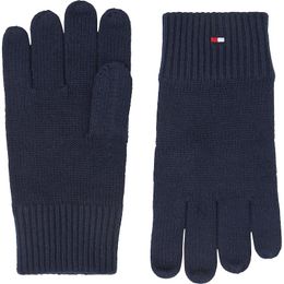 Tommy Hilfiger Strickhandschuhe »ESSENTIALS FLAG GLOVES« mit Logostickerei Space Blue