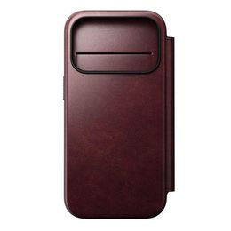 Nomad Modern Leather Folio iPhone 17 Pro Burgundy Horween