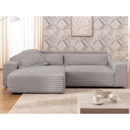 OTTO HOME Ecksofa »KINLEE Design-Sofa mit Recamiere rechts/links, Maße B/T/H 251/144/70cm« L-Form mit Wellenunterfederung, ohne Bettfunktion,...