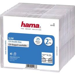 1x25 Hama CD-Leerh&uuml;lle CD-Box- Slim Double 51168