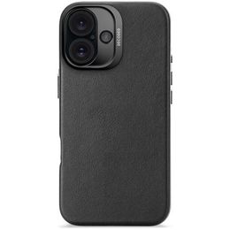Decoded Leather Backcover iPhone 16 Black