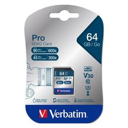 Verbatim SDXC Karte Pro 64GB Class 10 UHS-I 47022