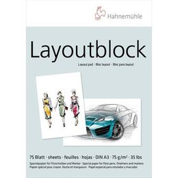 Hahnem&uuml;hle Hahnem&uuml;hle Layout-Block A 3 75 Blatt 75 g