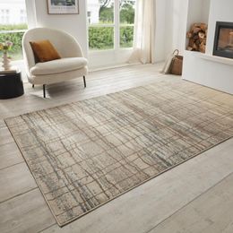 Hanse Home Teppich &raquo;Jord&laquo; rechteckig 8 mm H&ouml;he Kurzflor, L&auml;ufer, Vintage, Wohnzimmer, Schlafzimmer, Esszimmer, Flur creme,blau Oberfl&auml;che: 100%...