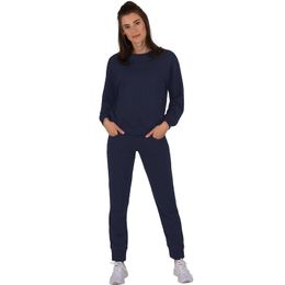 TRIGEMA Sweatshirt &raquo;Bequemes Basic Homewear Set&laquo; navy L L Legerer Schnitt