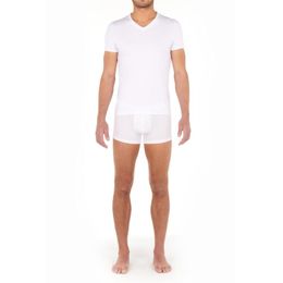 HOM V-Shirt »Tencel soft« Kurzarm, weich, elastisch white M M Herren T-Shirt von HOM
