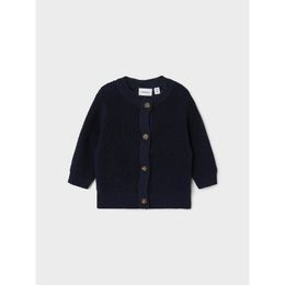 name it Strickjacke &raquo;NBNBUBBA LS KNIT CARD NOOS&laquo; in dezent strukturierter Qualit&auml;t Dark Sapphire 74 74 Strickjacke von name it f&uuml;r Babys