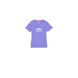 Alpha Industries T-Shirt »New Basic T-Shirt BL W« electric violet L L Single Jersey Stoff