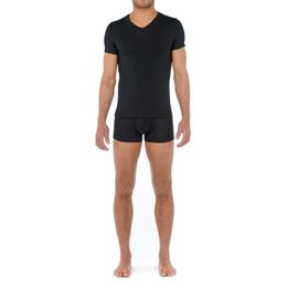 HOM V-Shirt »Tencel soft« Kurzarm, weich, elastisch black XXL XXL Herren T-Shirt von HOM